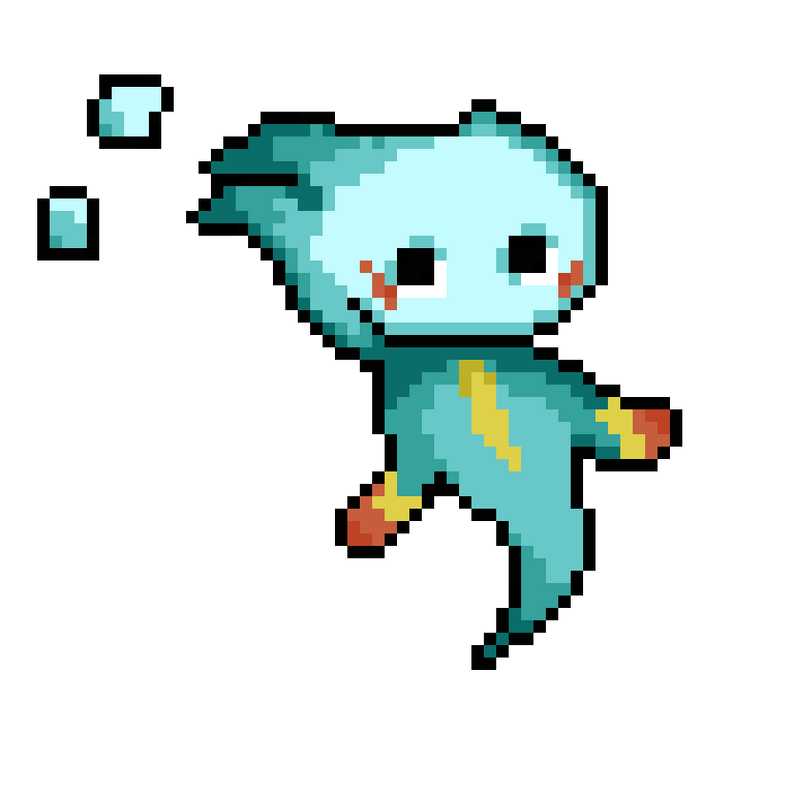 Animated 2D pixel art - water character asset by EvilDumpling