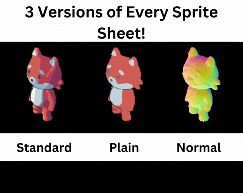 8 Directional Fox Character by Hormelz