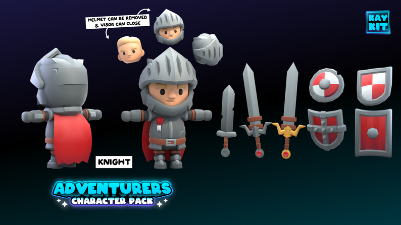 KayKit - Character Pack : Adventurers by Kay Lousberg