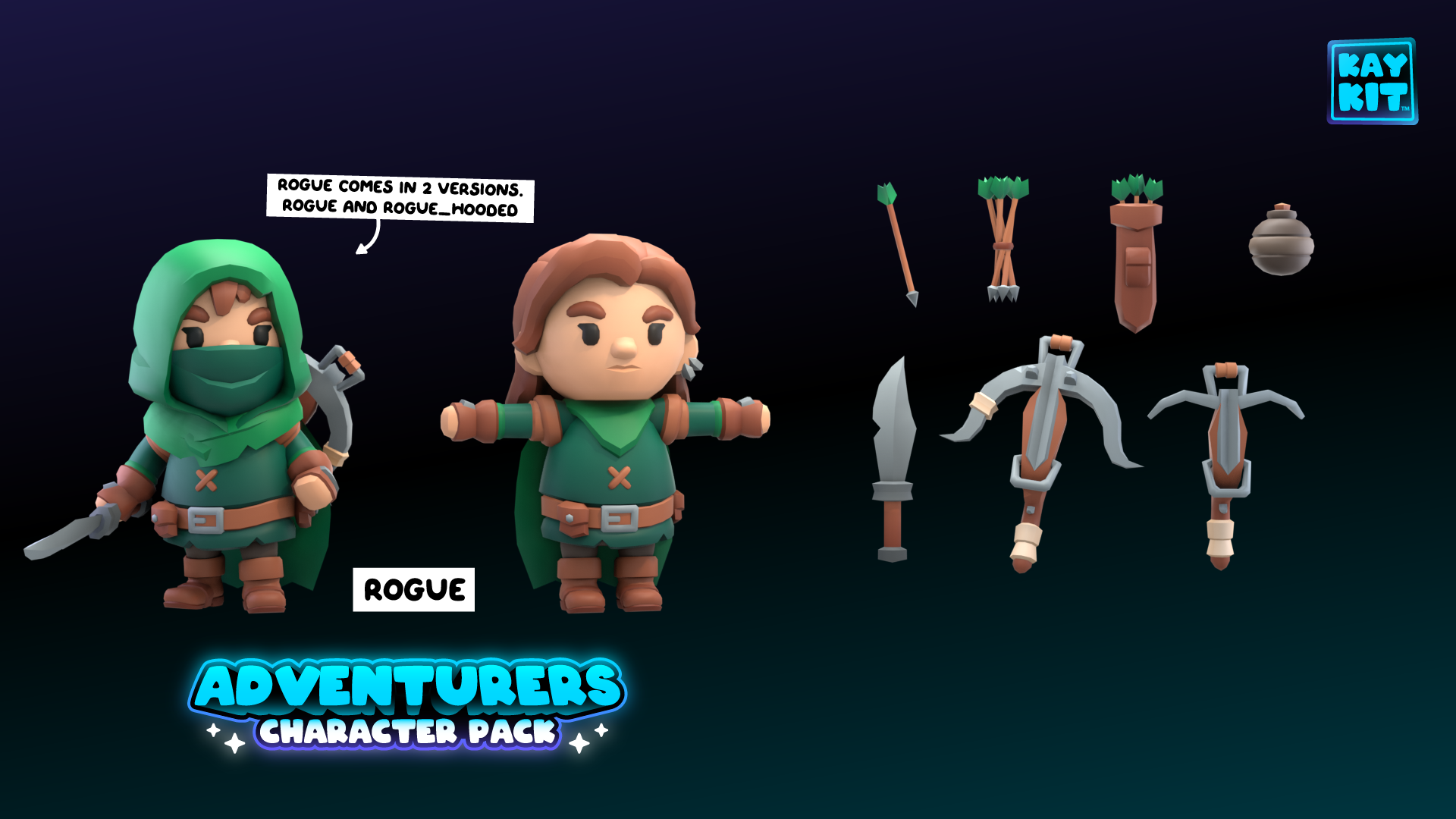 KayKit - Character Pack : Adventurers by Kay Lousberg
