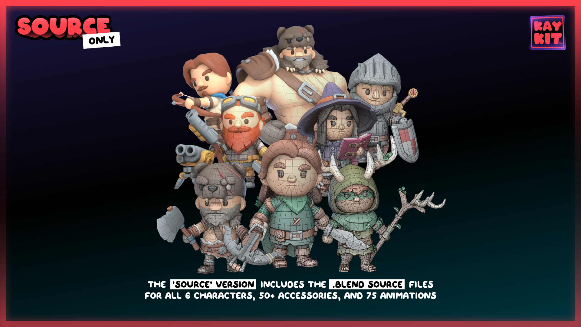 KayKit - Character Pack : Adventurers by Kay Lousberg