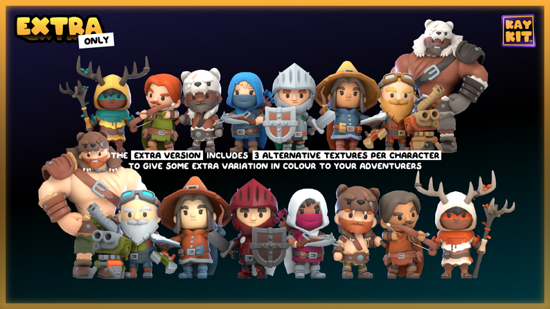 KayKit - Character Pack : Adventurers by Kay Lousberg