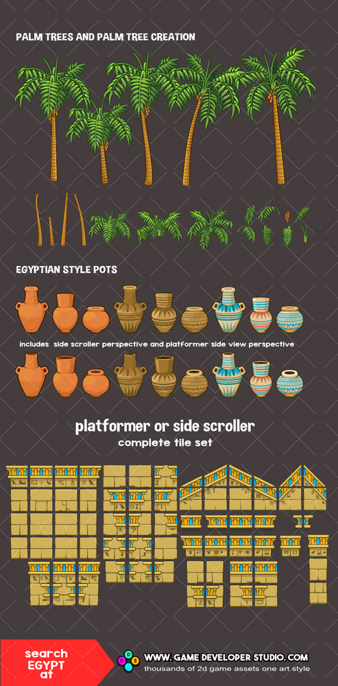 Ancient egyptian mega pack by Robert Brooks - gamedeveloperstudio.com