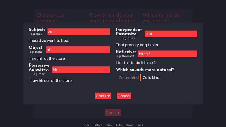 In-Depth Pronouns for Ren'Py by Feniks