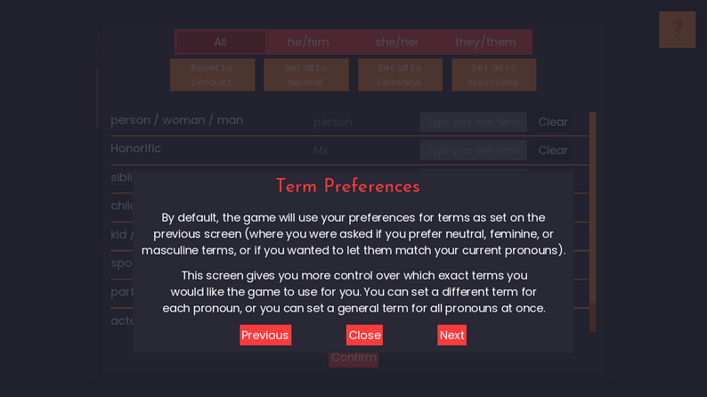 In-Depth Pronouns for Ren'Py by Feniks
