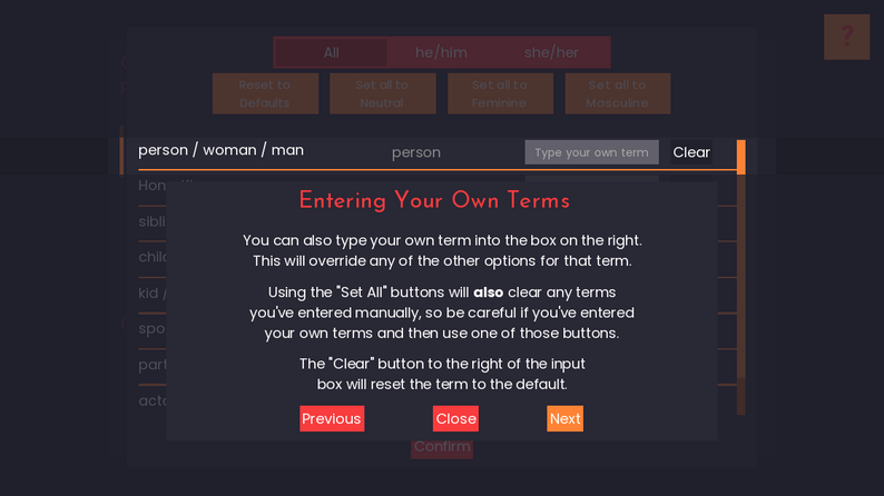 In-Depth Pronouns for Ren'Py by Feniks
