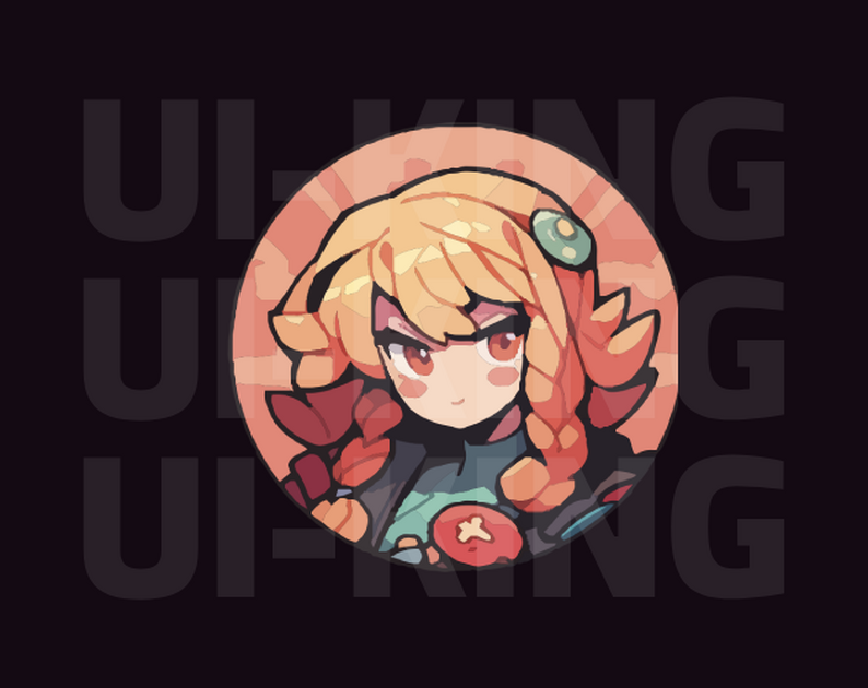 Cute Vector Character Faces UI 2 by UI-KING