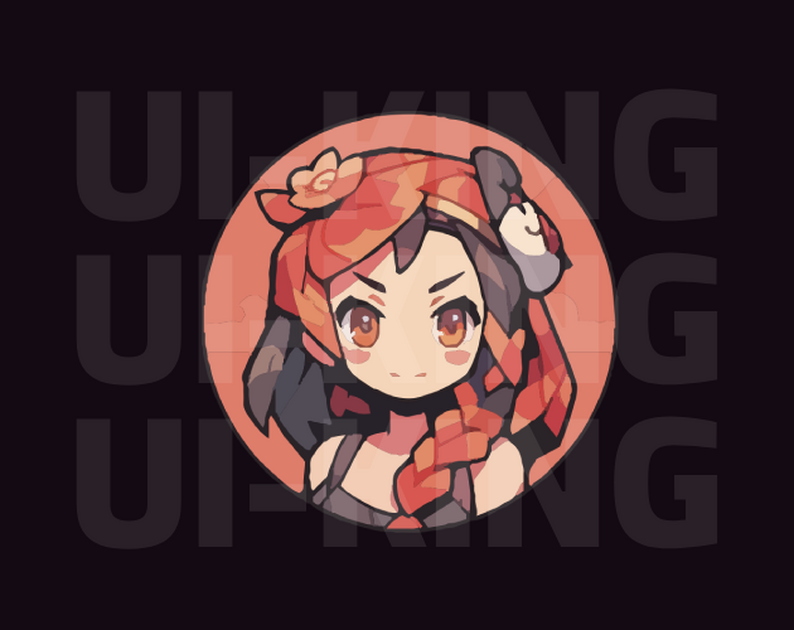 Cute Vector Character Faces UI 2 by UI-KING