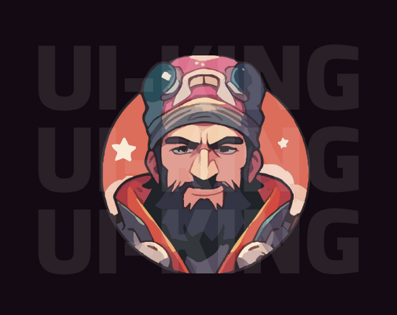 Cute Vector Character Faces UI 4 by UI-KING