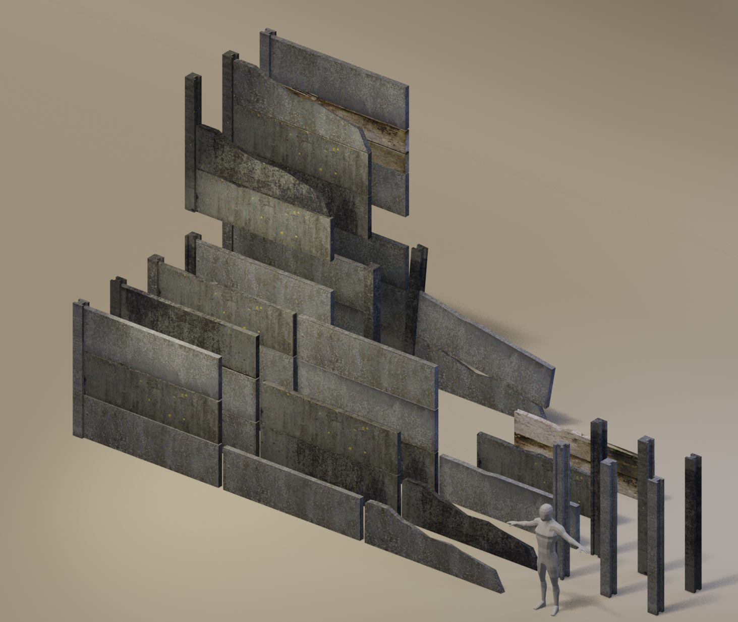 PSX style modular walls & fences by valsekamerplant