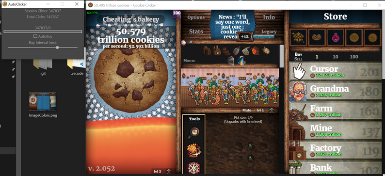 Cookie Clicker Cheats by BILLIAMS