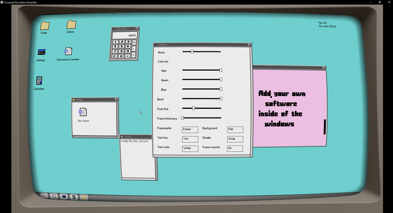 Computer Simulation Template by Deklaration