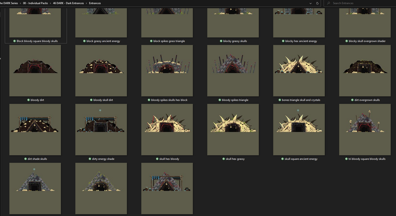 The DARK Series - Custom Dungeon Entrances by Penusbmic