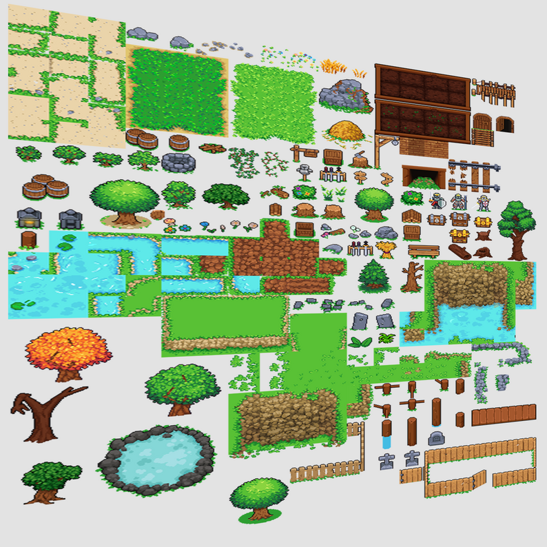Modern Pixel Art World Tileset - Over 500 Individual Assets by Magma ...