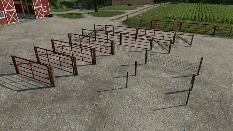 FS22 U.S. Farm Fence Pack V1.1 by drmodding