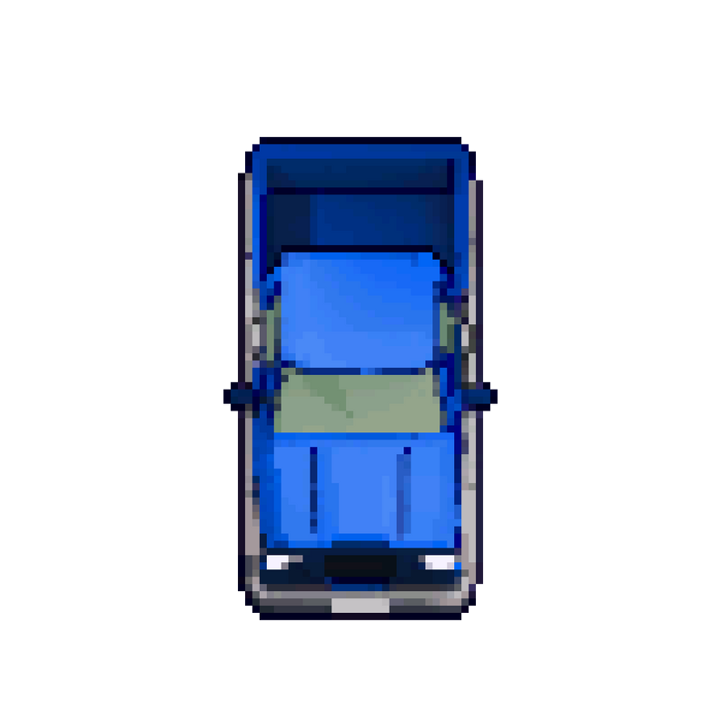 Pixel Vehicles - Top Down Game Assets - 16x16 - 32x32 Pixel Art - Free by MinZinn