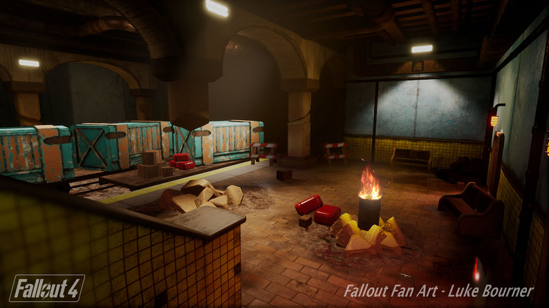 Fallout Subway Station Environment by skate3d