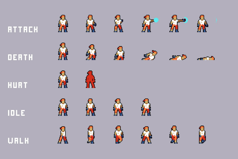 Prisoner Characters for Platformer by Free Game Assets (GUI, Sprite ...
