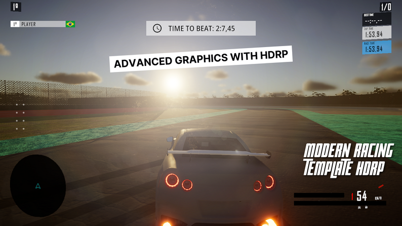 Modern Racing Game Template for Unity (UNITY ASSET) by Red Target Lab Studio