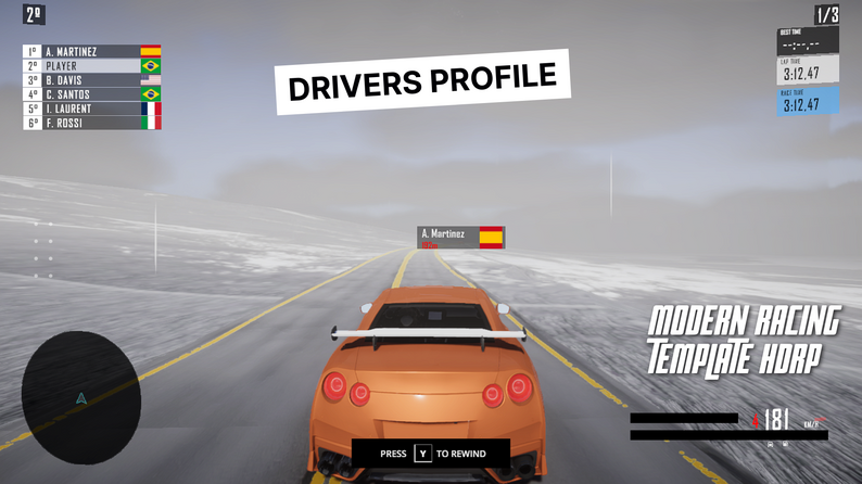 Modern Racing Game Template for Unity (UNITY ASSET) by Red Target Lab ...