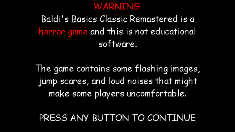 Baldi's Basics Classic Remastered (Remade In The Original Game) by Your ...