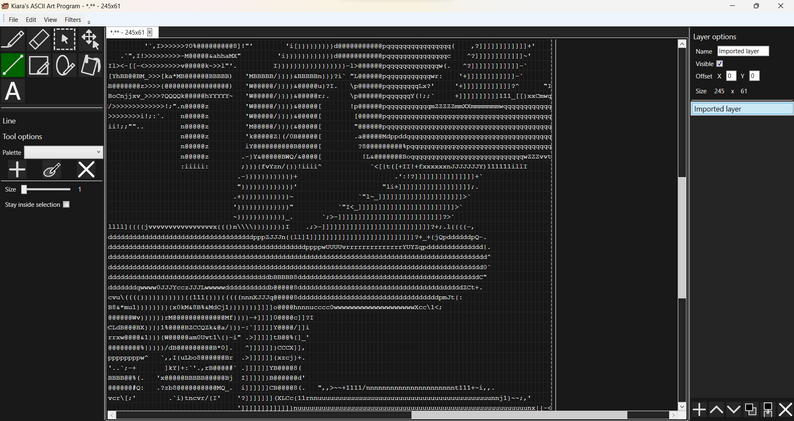 Kiara's ASCII Art Program by Kiara