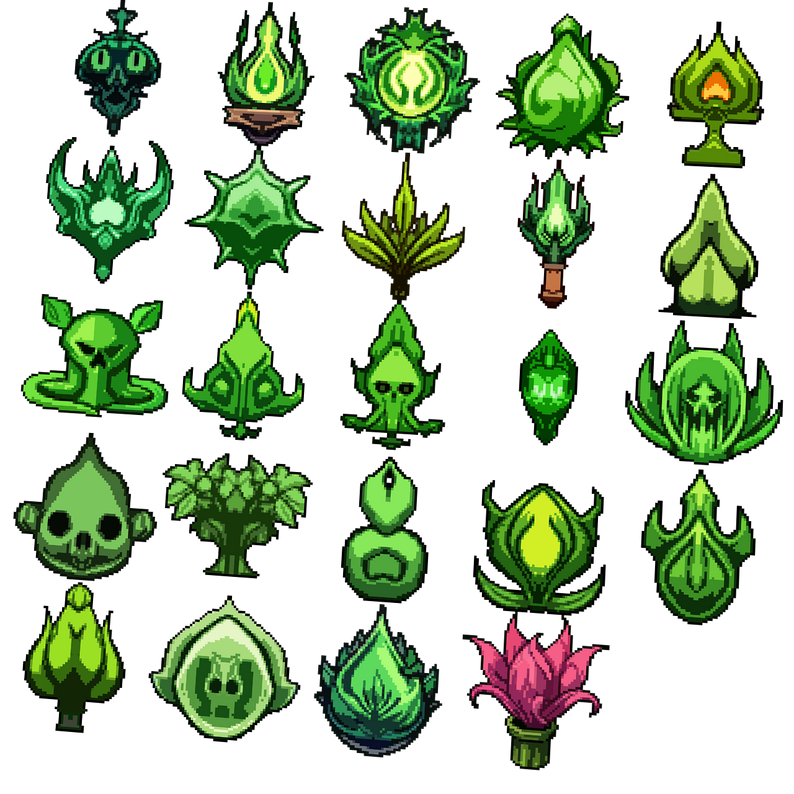 100+ Magic Spells - Pixelart / Pixel Art sprite Magic spells Pack for ...