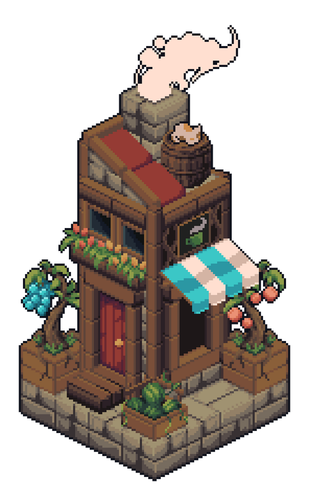 Cozy Village Isometric Assets by philtacular