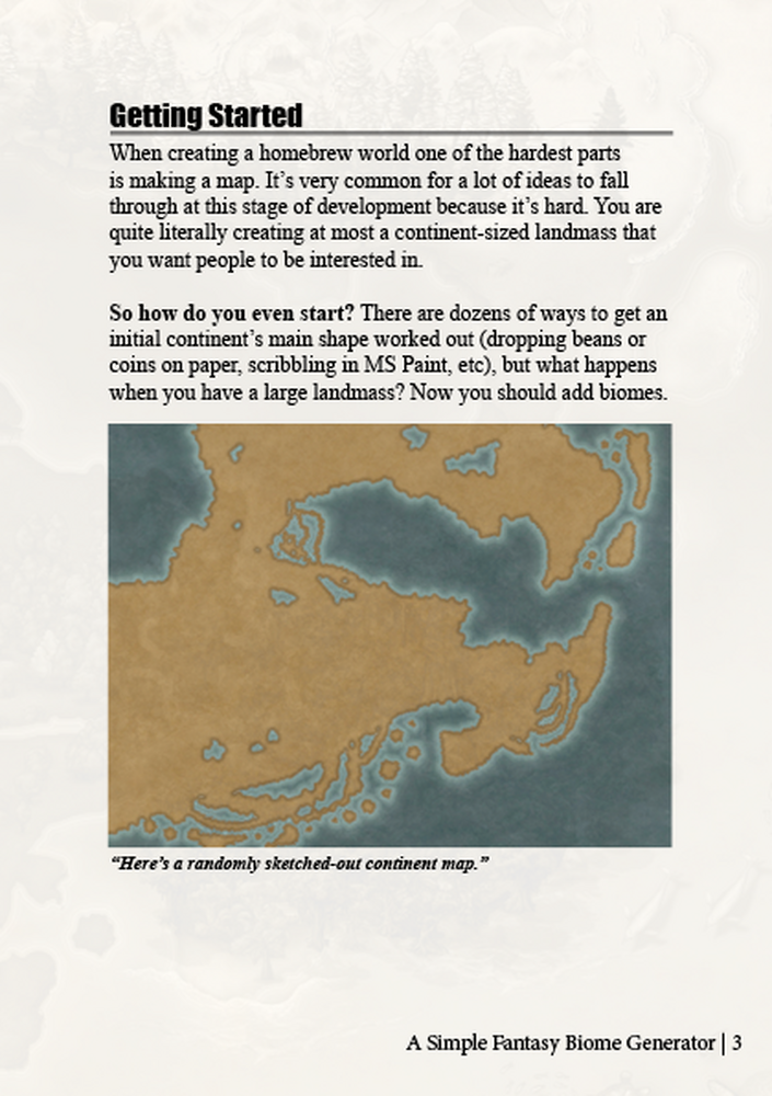 A Simple Fantasy Biome Generator Zine by ChromaGlitch