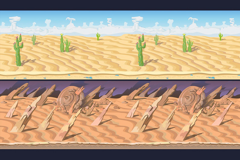 Free Scrolling Desert Backgrounds by Free Game Assets (GUI, Sprite ...