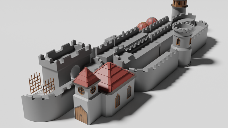 Low Poly Castle Pack by BlenderVoyage