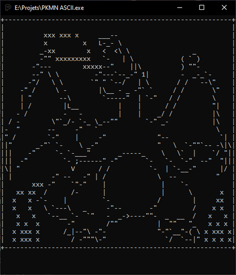 Pokémon ASCII by Bryndye