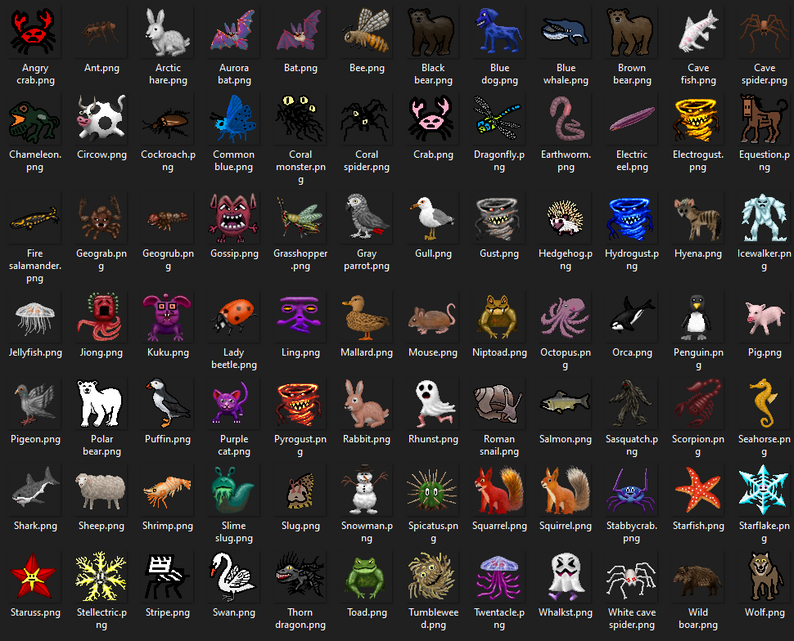 84 Free RPG Beings and Monsters by CodeSpree