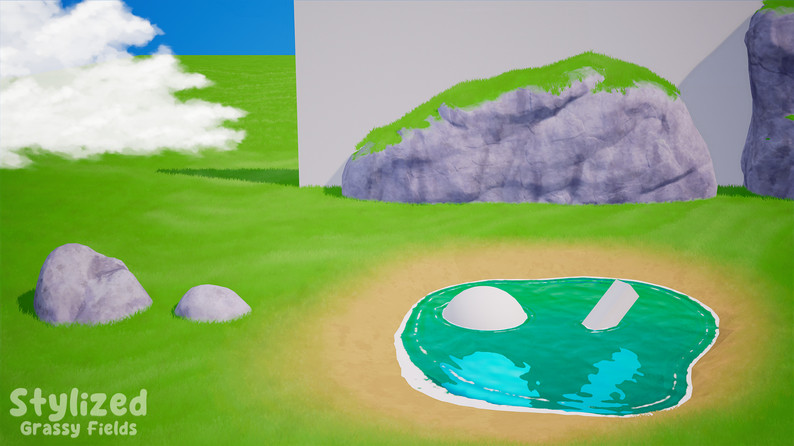 Stylized Grassy Fields Environment - Unreal Engine 5.1+ by iLoveYourFace