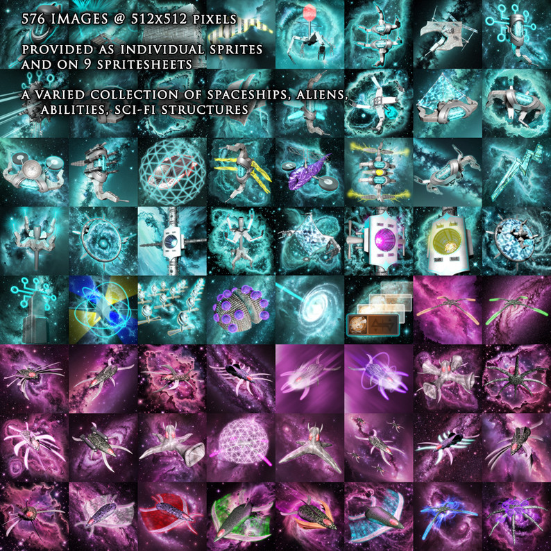 Spaceships, aliens, and sci-fi abilities by nulllgames