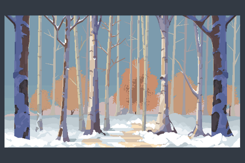 Free Winter Landscapes Pixel Art by Free Game Assets (GUI, Sprite ...