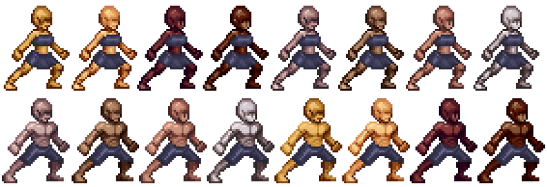 Pixel Knight Male & Female - Free by Akoro