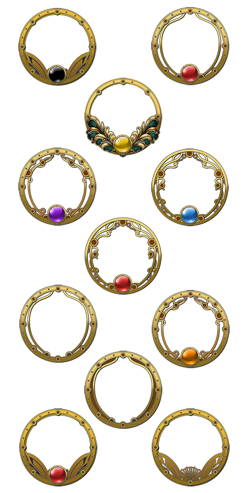 Art Deco: Portrait and Token Borders by TöMa