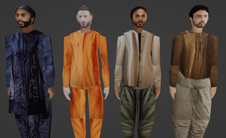 PSX Style Male Character Pack by MCSTEEG