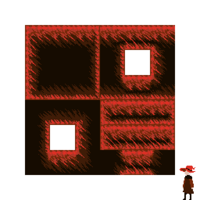 32x32 Jagged Red Grass Tileset by nkrm