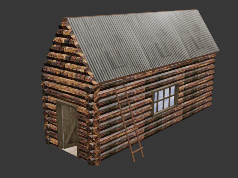 PSX Modular Low Poly Cabin Pack by BlenderVoyage
