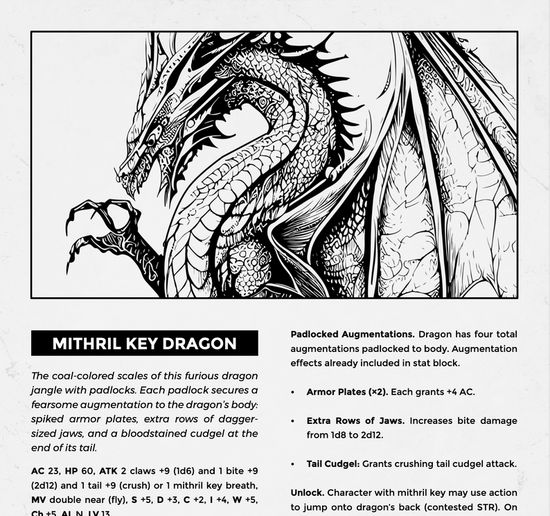 Mithril Key Dragon by Sersa Victory