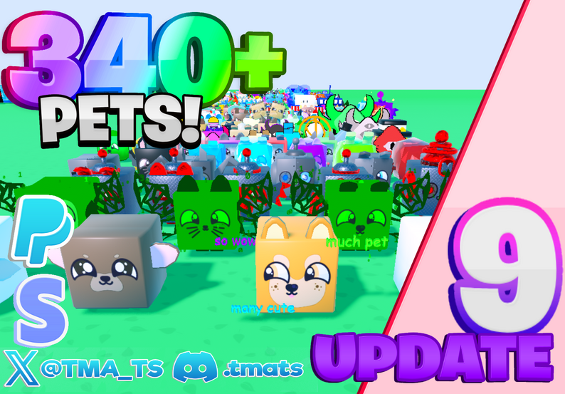 [UPDATE 9!] Roblox Simulator Pet Pack by TMATS