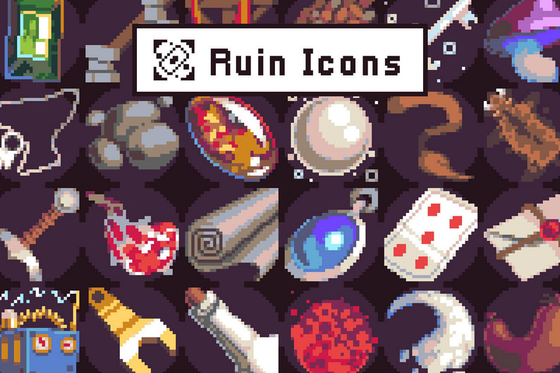 Free loot Icons 32x32 Pixel Art by Free Game Assets (GUI, Sprite, Tilesets)