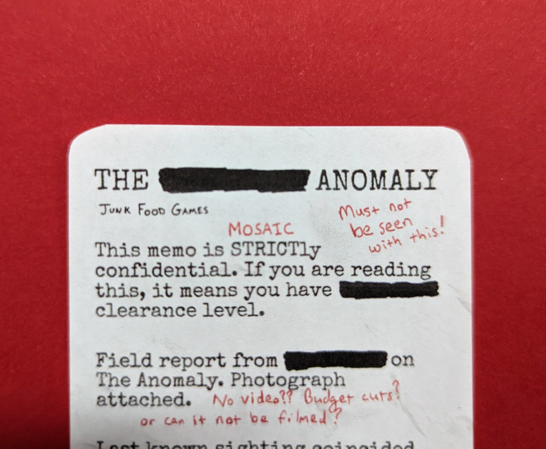 The [Redacted] Anomaly by Junk Food Games