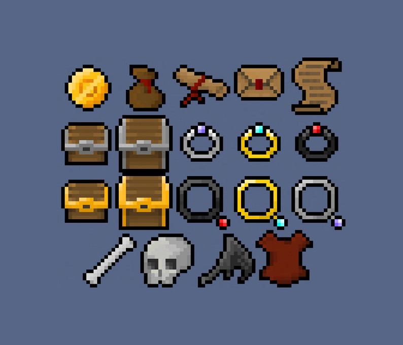 150+ RPG Pixel Art Pack by gabitrombetta