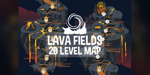 Level Map Game Backgrounds by Free Game Assets (GUI, Sprite, Tilesets)