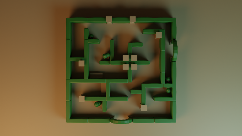 Low Poly Modular Hedge Maze by LowPolyAssets
