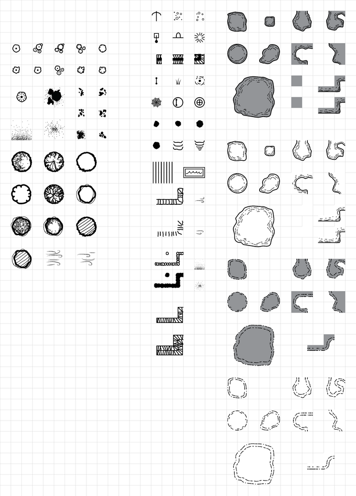 Classic Cave Map Symbols by MarkGosbell