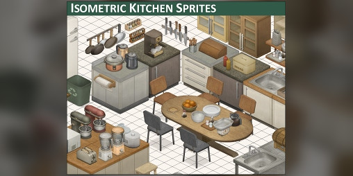 Isometric Kitchen Sprites by jpcu